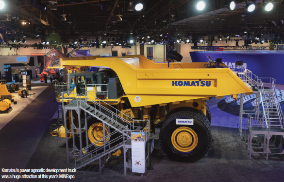 Komatsu reveals global leadership on emission and safety at MINEXPO
