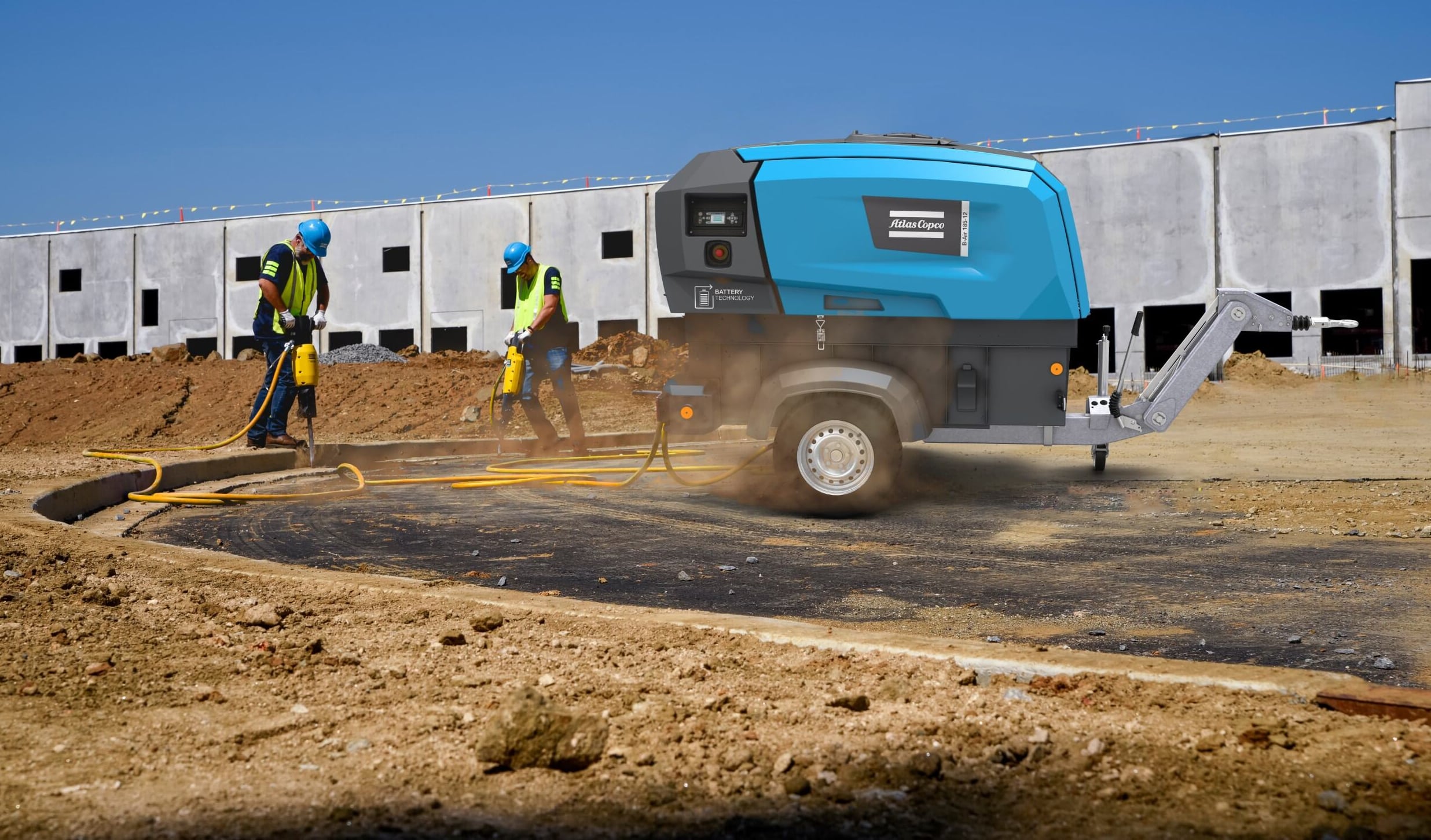 Atlas Copco B-Air: battery-powered mobile compressor
